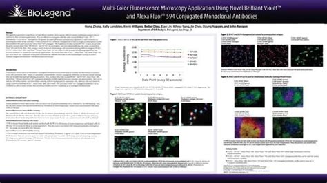 Multi Color Fluorescence Microscopy Application Using Novel Brilliant Violet™ And Alexa Fluor