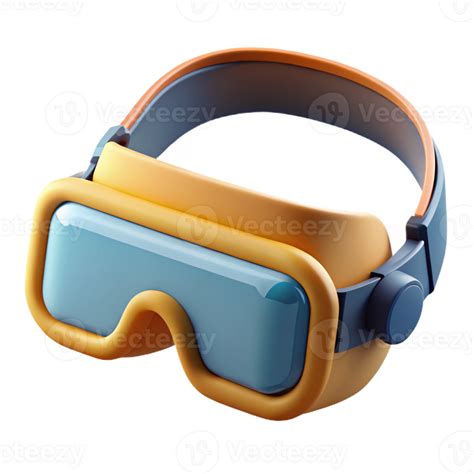 3d Render Diving Goggles Illustration 53920804 Png