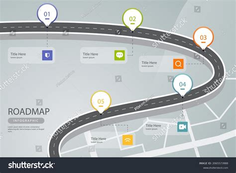 Road Map Infographic Creative Plan Design Stock Vector Royalty Free Shutterstock