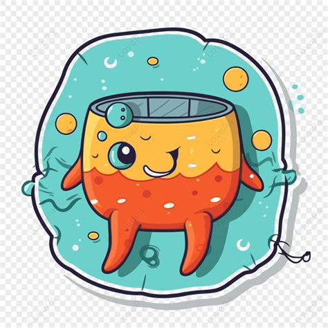 거품 클립 아트에서 재미있는 괴물 식수 벡터상표 Png 일러스트 무료 다운로드 Lovepik