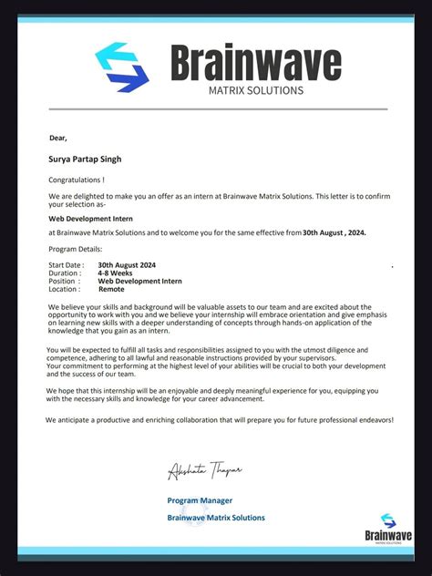 Surya Partap Singh On Linkedin Internship Brainwave Programming Coding Webdevelopment