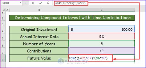 How To Use A Compound Interest Formula In Excel 4 Methods