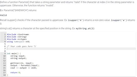 Solved Define A Function Parseval That Takes A String