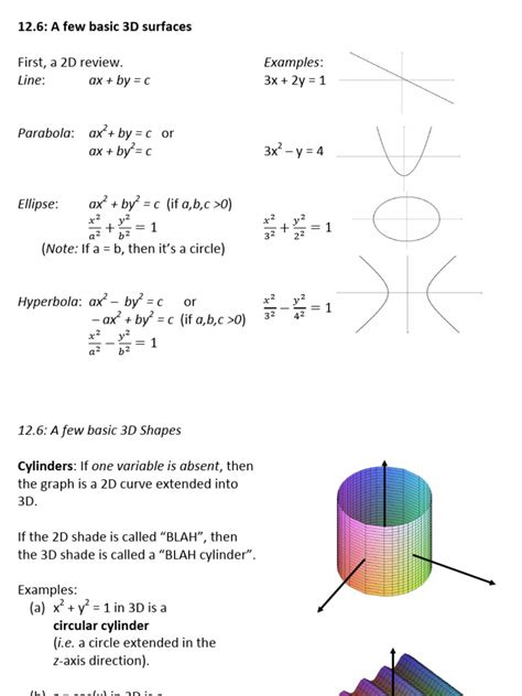 12 6 Summary Pdf Analytic Geometry Geometric Objects