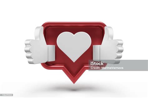 흰색 배경에 분리된 빨간색 핀에 있는 좋아요와 하트 아이콘입니다 3d 렌더링 0명에 대한 스톡 사진 및 기타 이미지 0명 3차원 형태 기포 Istock