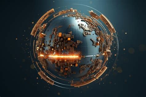 Premium Photo Abstract Depiction Of A Globe Transforming Into