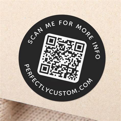 Qr Code And Custom Text Round Black Classic Round Sticker Zazzle In 2024 Coding Custom