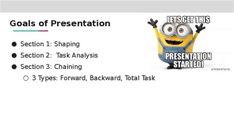Shaping Chaining And Task Analysis Staff Training Powerpoint Editable