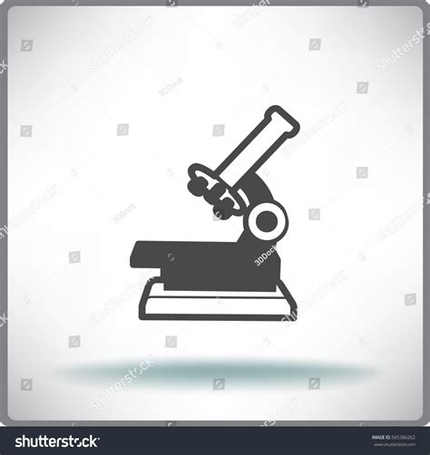 Professional Laboratory Optical Microscope Vector Illustration Stock