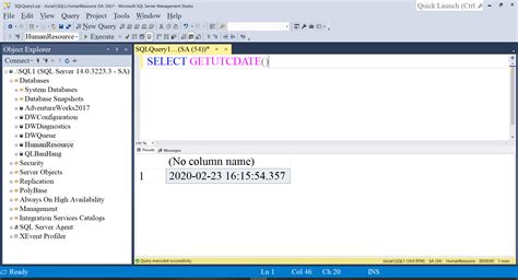 Getutcdate Hàm Thời Gian