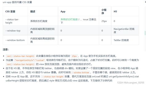 uniapp 之 获取底部安全距离，状态栏高度等 uni app zhuangvi 华为开发者空间