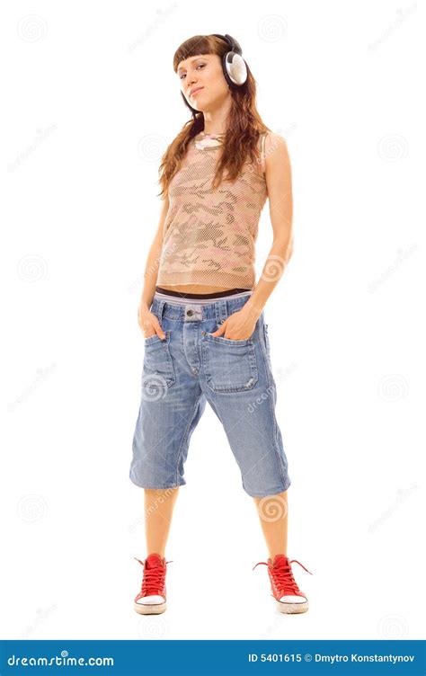 Cool Music In Headphones Stock Image Image Of Pretty 5401615