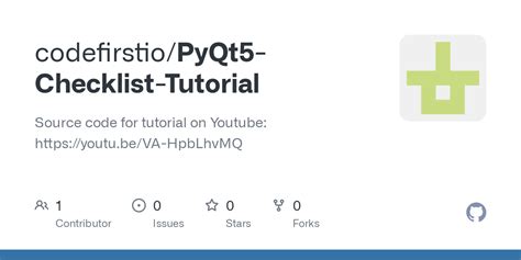 Github Codefirstiopyqt5 Checklist Tutorial Source Code For Tutorial