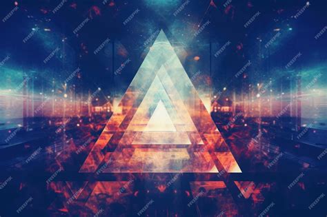 Premium Ai Image Multidimensional Digital Geometry In Cyberspace