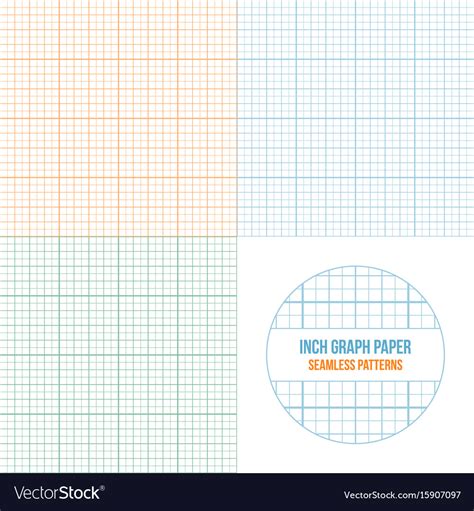 Graph Paper Seamless Patterns Set Royalty Free Vector Image