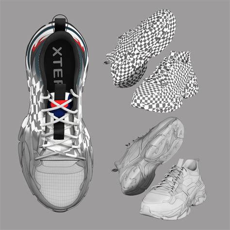 Artstation Xtep Sneaker 3d Model Resources