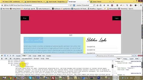 Basic Html Css And Jquery Class 9 Rrf Rocks Youtube