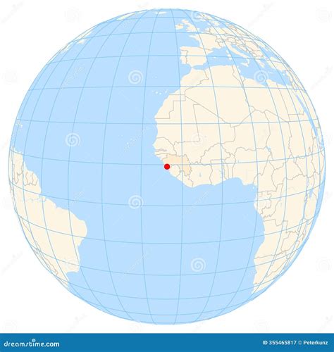 Map Showing The Location Of The City Conakry In Guinea Western Africa