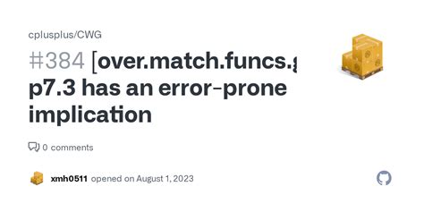 [over match funcs general] p7 3 has an error prone implication · issue 384 · cplusplus cwg · github