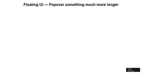 disecting floating popover codesandbox