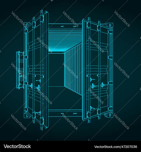 Cargo Container Royalty Free Vector Image Vectorstock