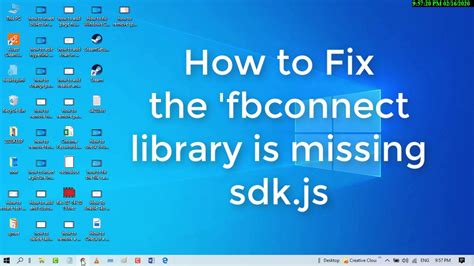 How To Fix The Fbconnect Library Is Missing Sdk Js Youtube