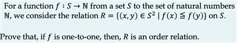 Solved For A Function F SN From A Set S To The Set Of Chegg Com