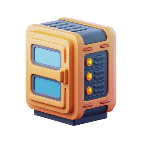 3d Cartoon Illustration Of Cpu Data Server Icon 45699844 Png