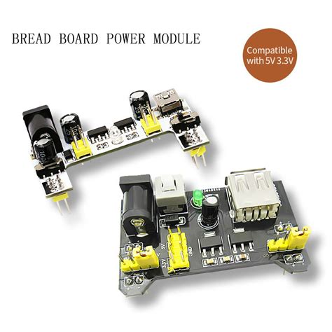 1pcs Breadboard Power Supply Module 2 Way 5v 33v Mb 102 Solderless Bread Board Dedicated Power