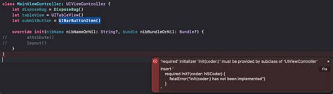 Required Initializer Initcoder
