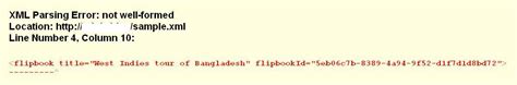 Xml Error Not Well Formed Invalid Token At Line 3 Stack Overflow