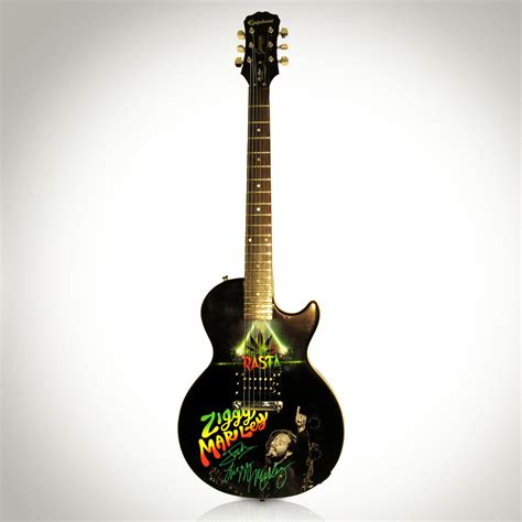 Autographed Guitar Ziggy Marley Rare T Touch Of Modern
