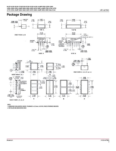 hlcp e100 hlcp a100 datasheet pdf broadcom led light bars