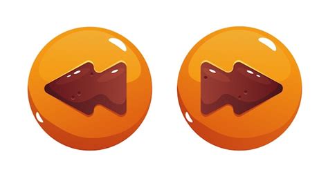 캔디 게임 버튼 Ui 초콜릿 화살표 인터페이스 격리 개념 프리미엄 벡터