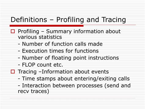 Ppt Profiling Tracing Debugging And Monitoring Frameworks Powerpoint Presentation Id6373166