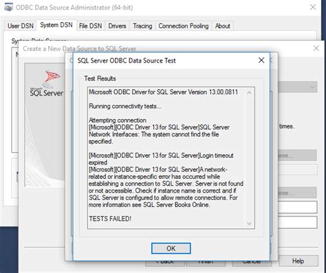 Sql Server Odbc For Localdbtest Not Working Stack Overflow