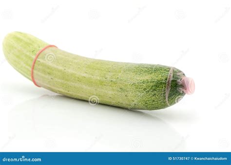 Long Cucumber With Condom Stock Image Image Of Disease 51730747