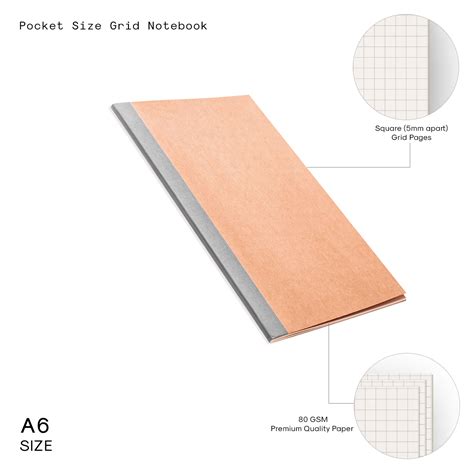 Archmesh A Pocket Size Square Grid Notebook Pack Of Dot Isometric Square Grid