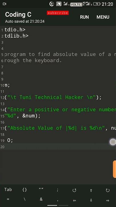 45 Absolute Value Print In Code For Beginners C Cprogram Codes