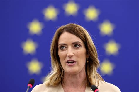 European Parliament President Metsola Arrives In Kyiv To Announce
