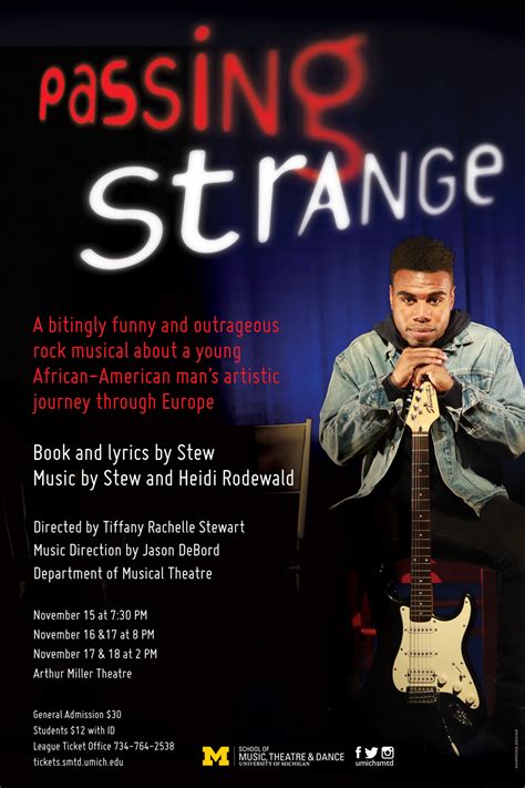 Passing Strange University Of Michigan School Of Music Theatre And Dance