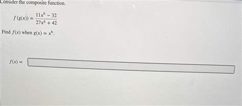 Solved Consider The Composite Function