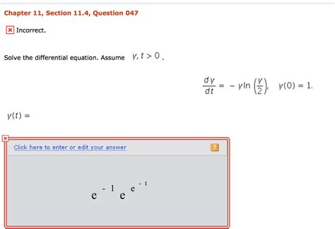 Solved Chapter 11 Section 114 Question 047 Incorrect