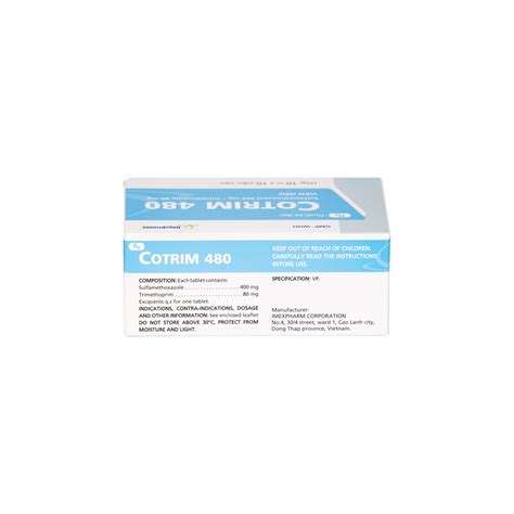 Cotrim 480 mg Hộp 10 vỉ x 10 viên Imexpharm | CEVPharma GHCH Kim cương ...