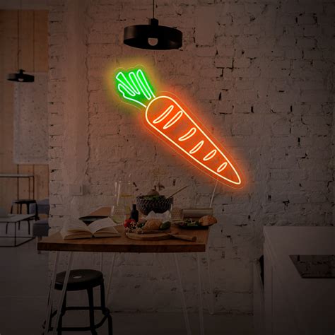 Carrot Neon Sign Fresh And Vibrant Led Wall Art The Art Neon