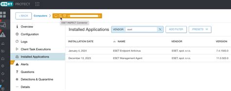 Eset Application Installed But Not Listed Under Installed Applications Eset Protect On Prem