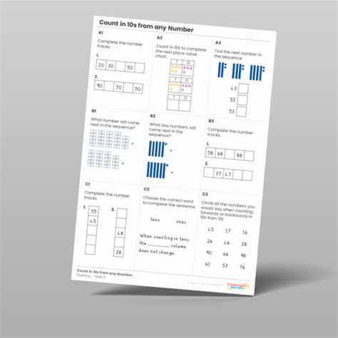 Year 2 Count In 10s From Any Number Fluency Matrix Resource Classroom
