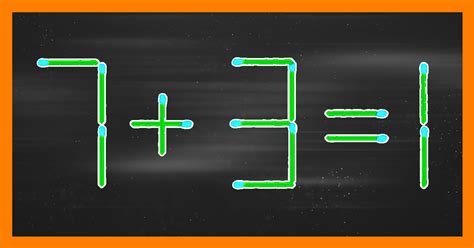 98 의 성인 정답을 맞히지 못했습니다 10초 안에 성냥 2개를 옮겨 식을 완성하세요 정답 확인하기