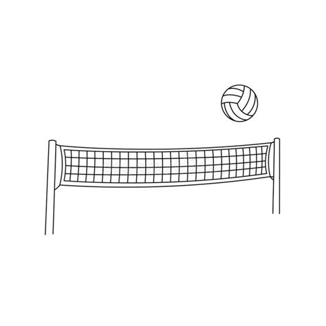 Volleyball Court Drawing Stock Illustrations 723 Volleyball Court