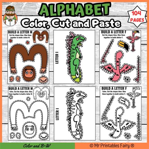 Alphabet Letter Crafts Bundle A Z Animal Alphabet Crafts Alphabet
